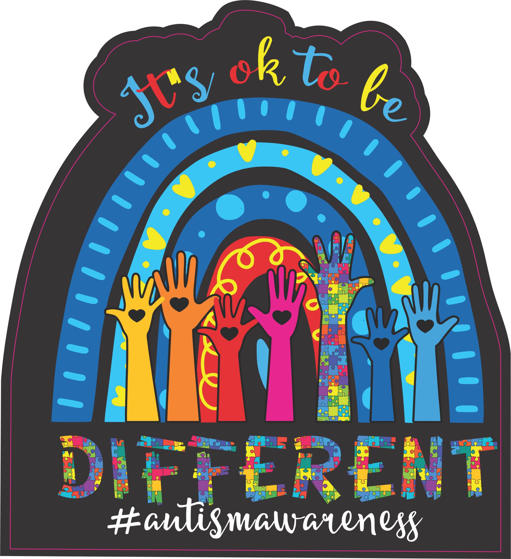 Autism Sticker #3 – Its OK To Be Different - Mr Decals