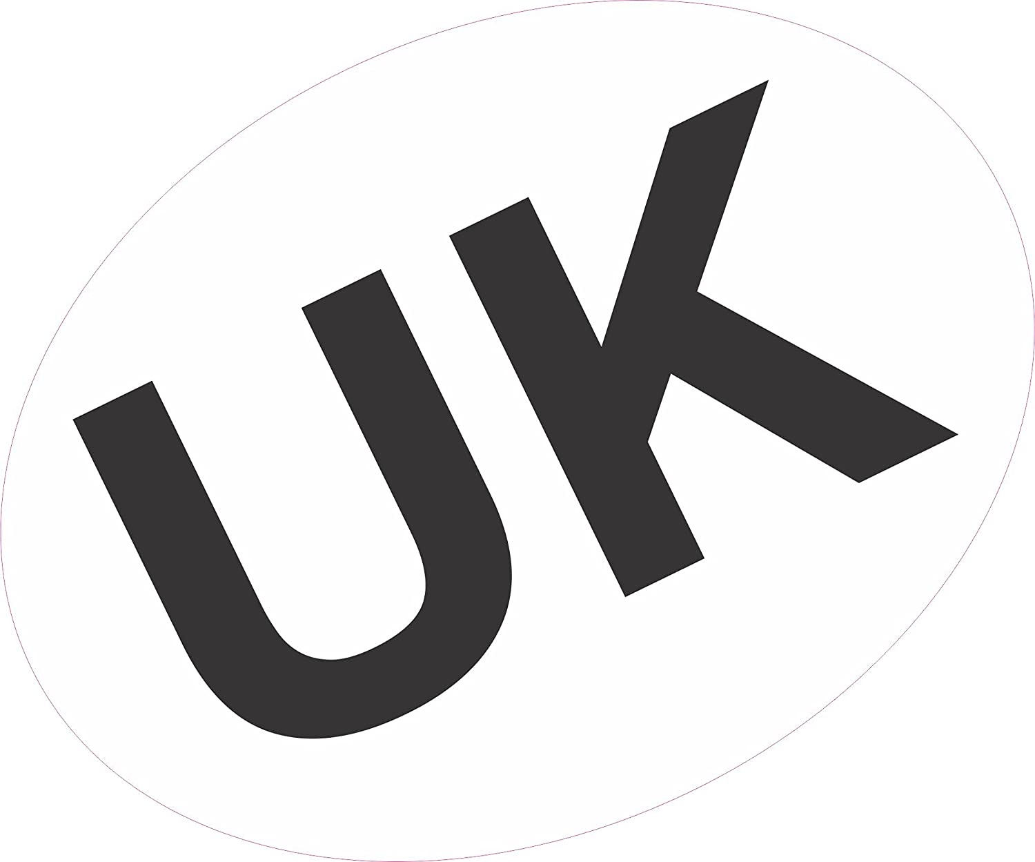 Oval Car Sticker – UK White - Mr Decals