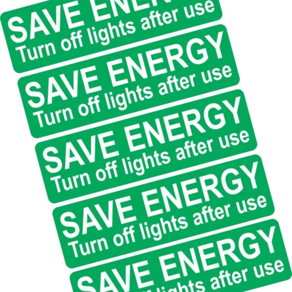 Save Energy Sticker – Save Energy Yellow – Pack 10 - Mr Decals