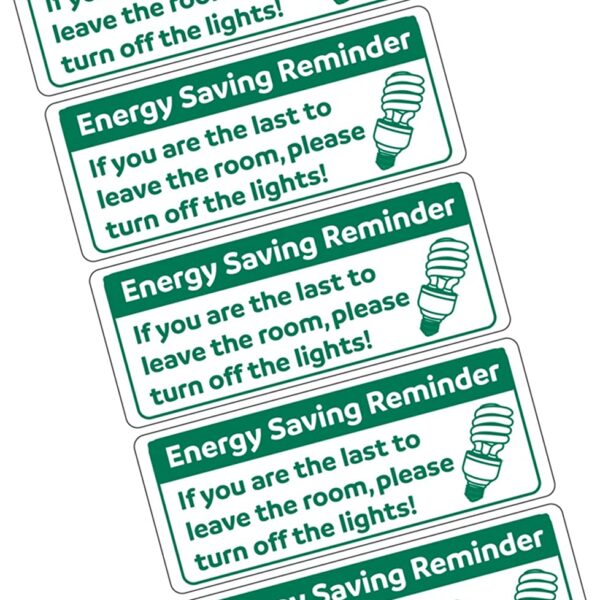 Save Energy Sticker – Save Energy Yellow – Pack 10 - Mr Decals