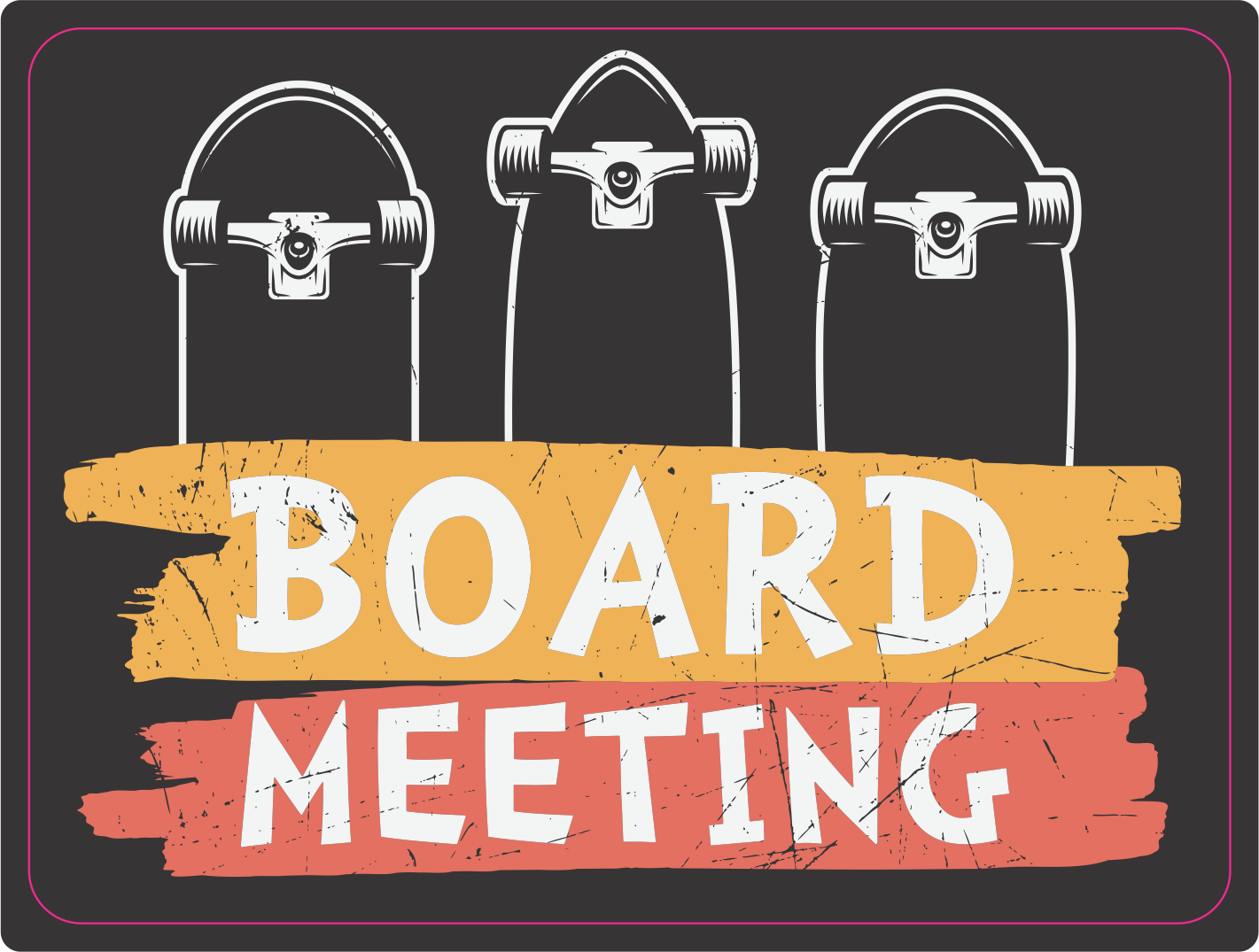 Retro Skate | Vinyl | Gamer Sticker #04 – Board Meeting - Mr Decals