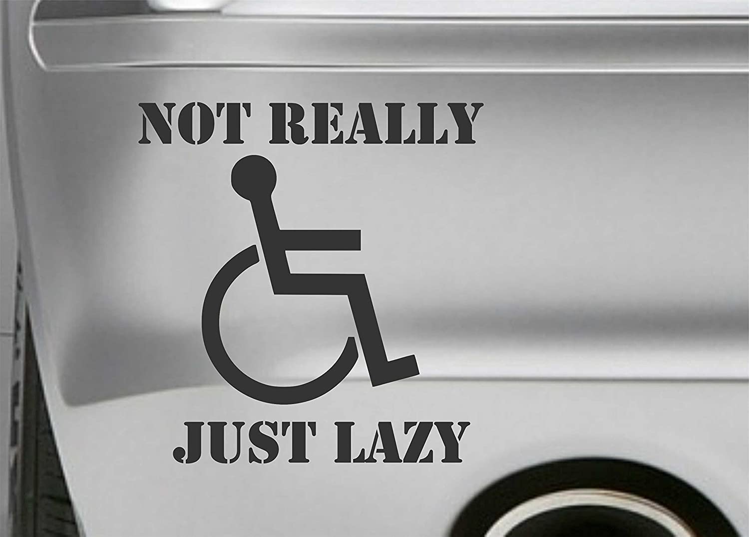 Fun Humour Disability Decal – Not Really Just Lazy - Mr Decals